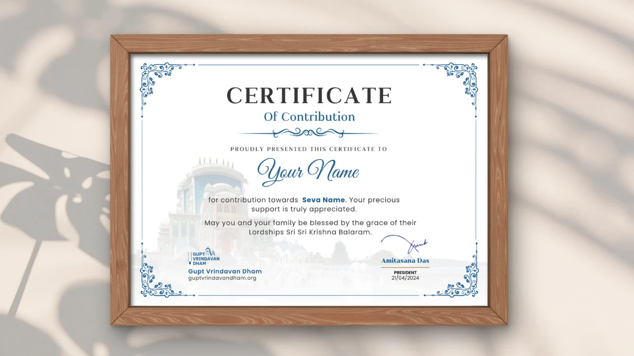 General Donation for Seva | ISKCON Donation 80G Certified